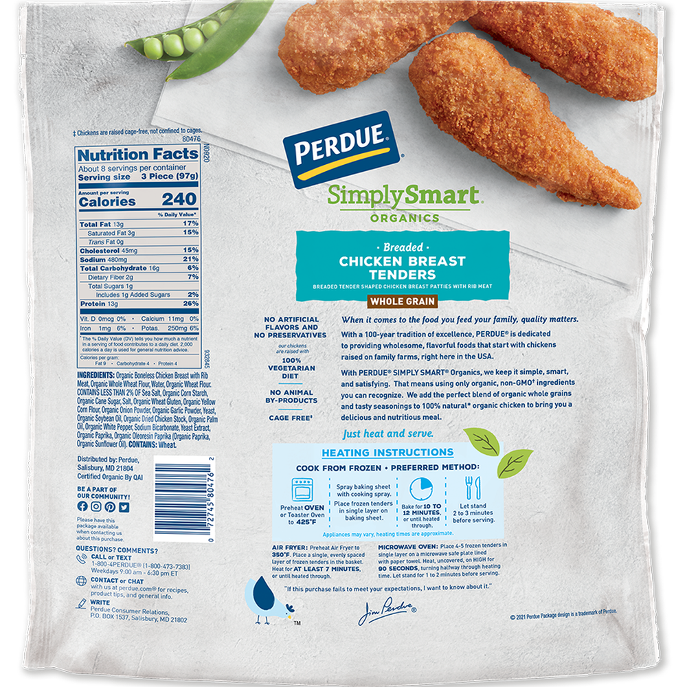 PERDUE® SIMPLY SMART® ORGANICS Whole Grain Chicken Breast Tenders (29 oz.)